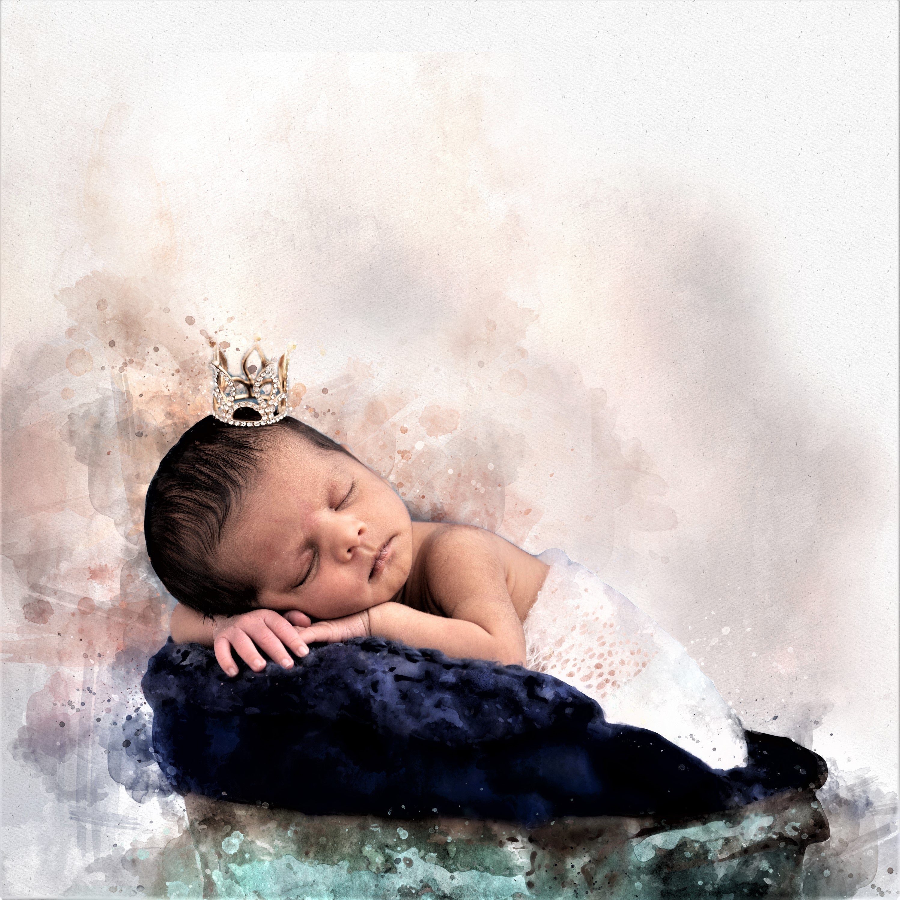 Mother's Day Portrait Gift, Baby Portrait Art on Canvas – beautifulprint